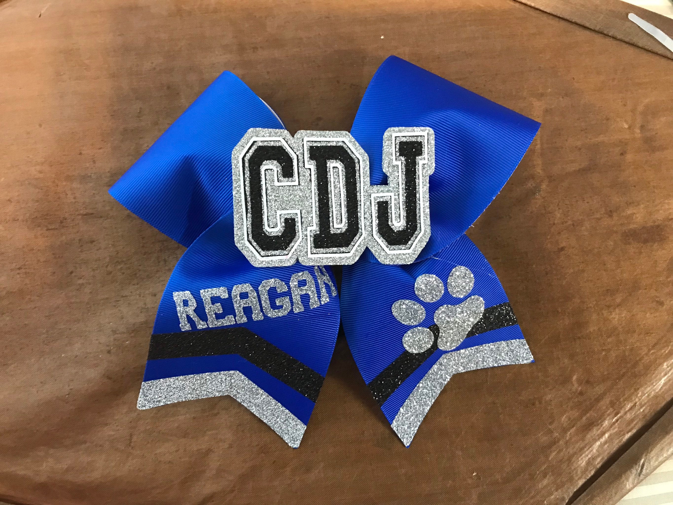 Paw Print 3 D Cheer Bow-3D Cheer Bow team 3D Cheer Bow blue | Etsy