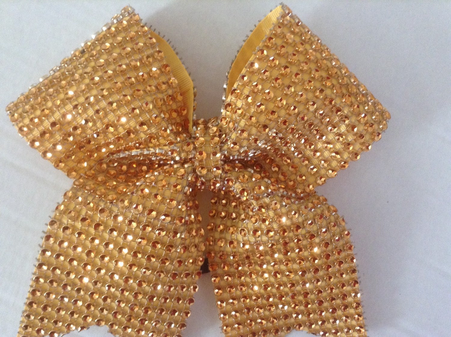 Gold Cheer Bow Rhinestones Cheer Bow Competition Cheer Bow | Etsy