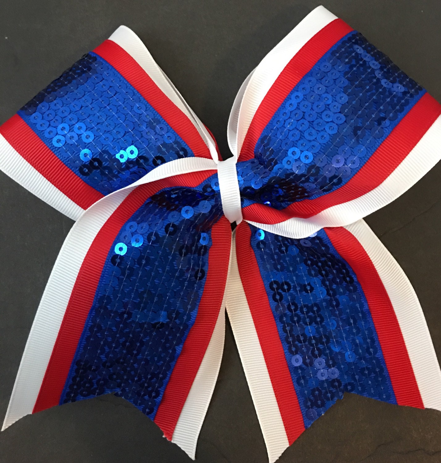 Red White And Blue Cheer Bow