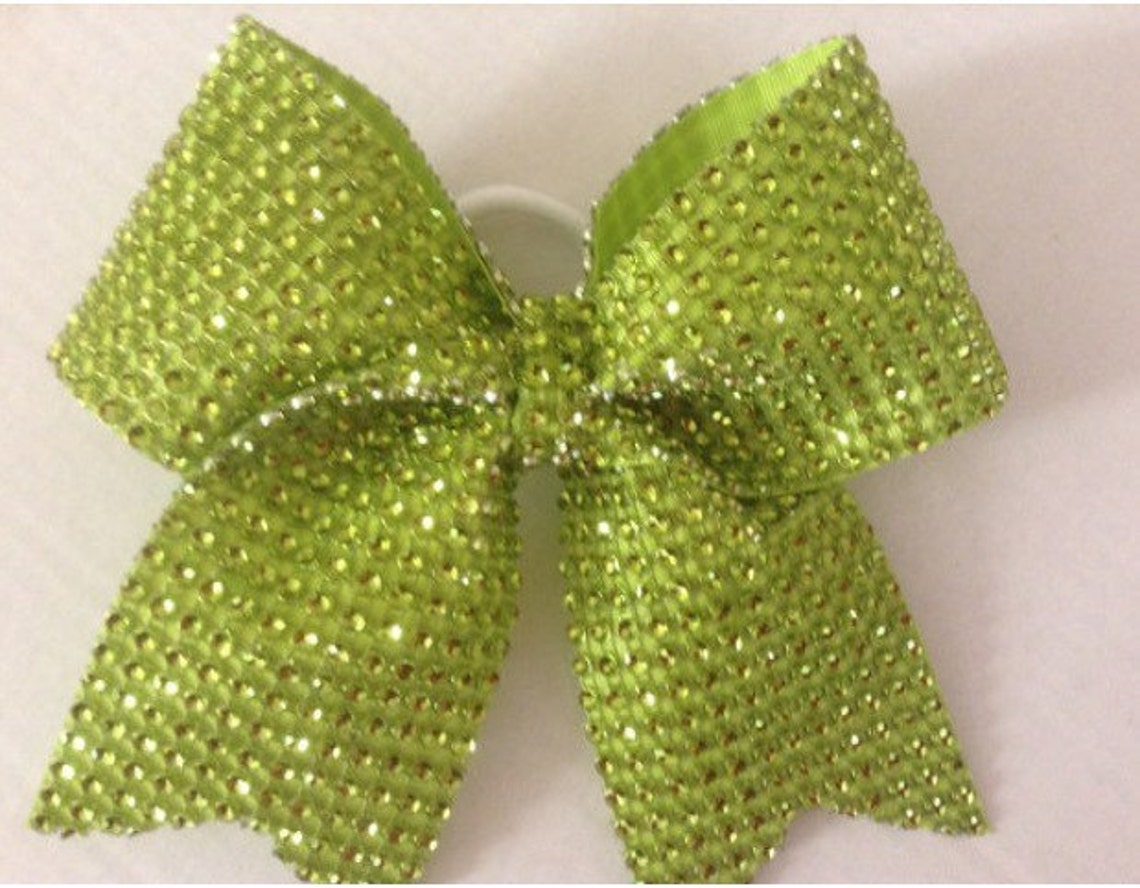 Cheer Bow Rhinestones Lime Green Cheer Bow Rhinestones Cheer | Etsy
