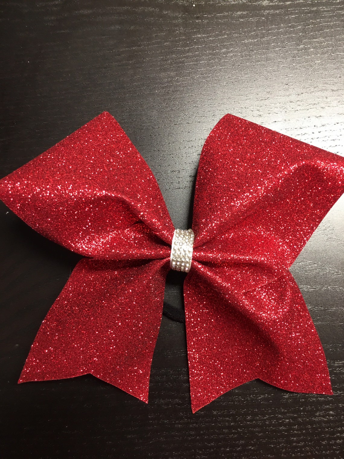 Red Glitter Cheer Bow-Red Bow with rhinestones Red cheer bow | Etsy