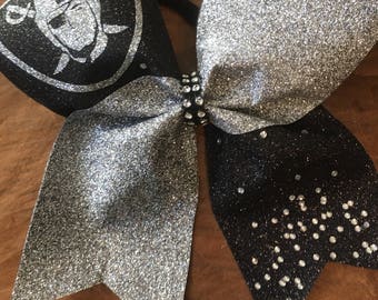 Black Cheetah Cheer Bow - Etsy