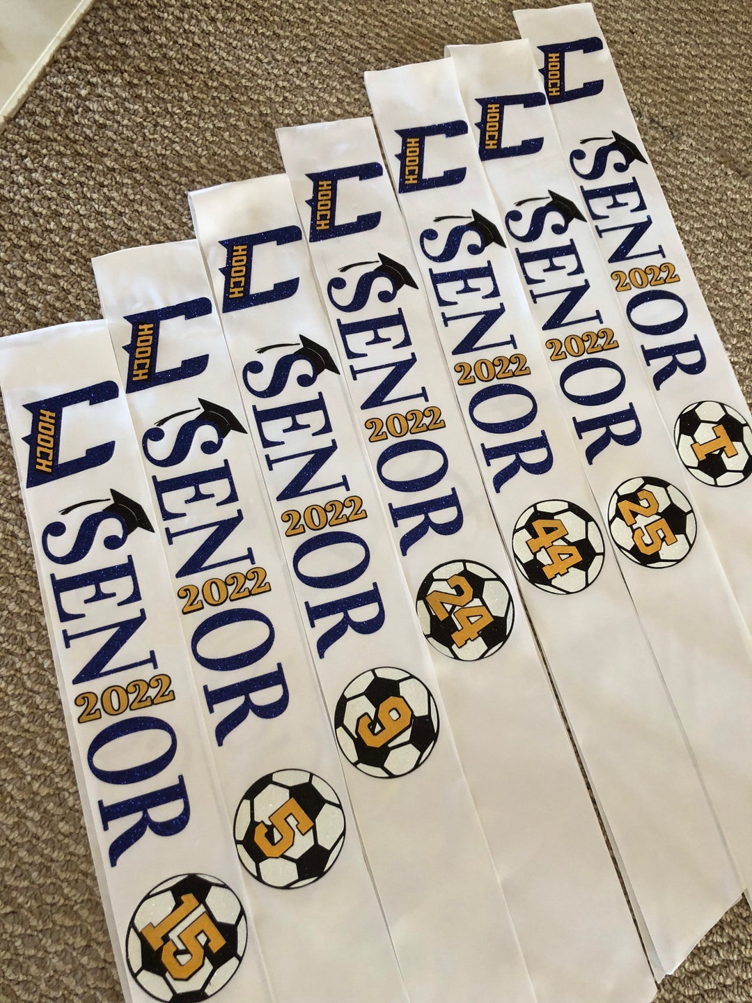 Senior Sash- Senior Soccer Sash- Glitter Senior Sash- Personalized ...