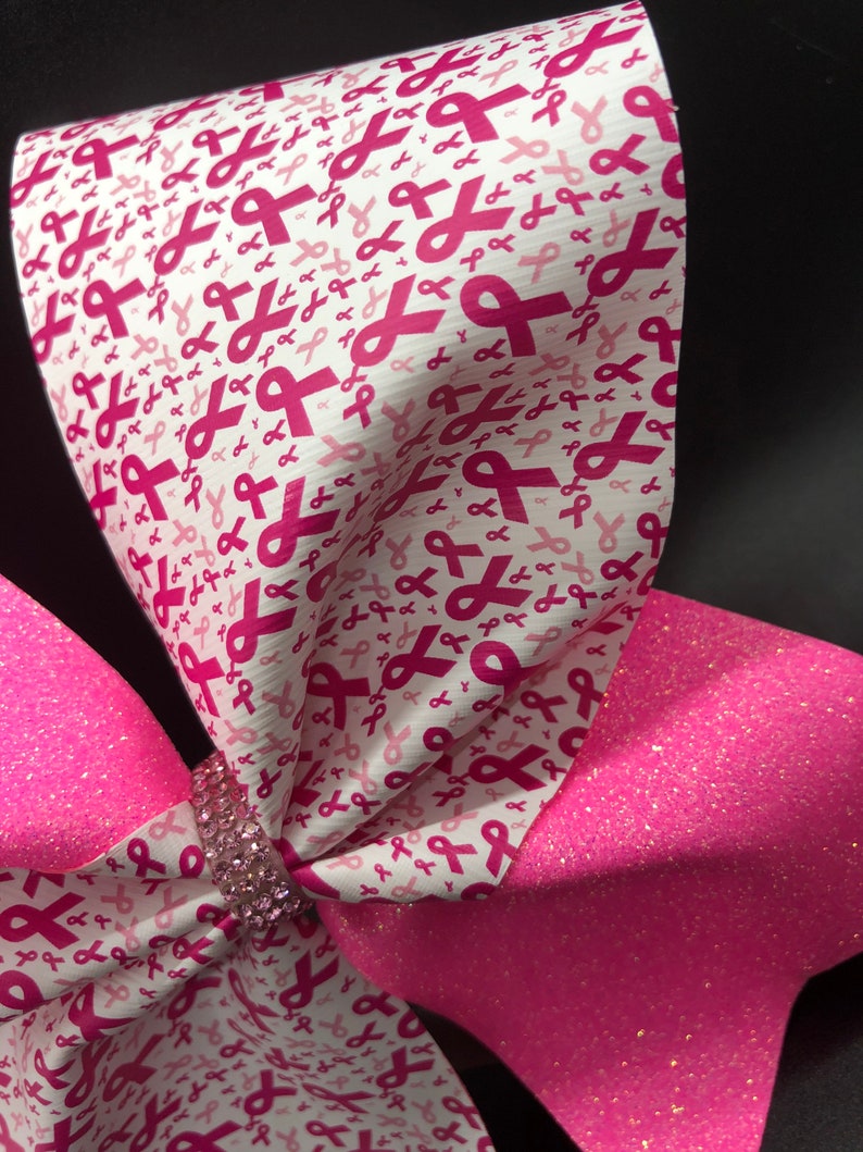 Neon Pink Glitter Cheer Bow-pink Bow With Rhinestones Pink - Etsy