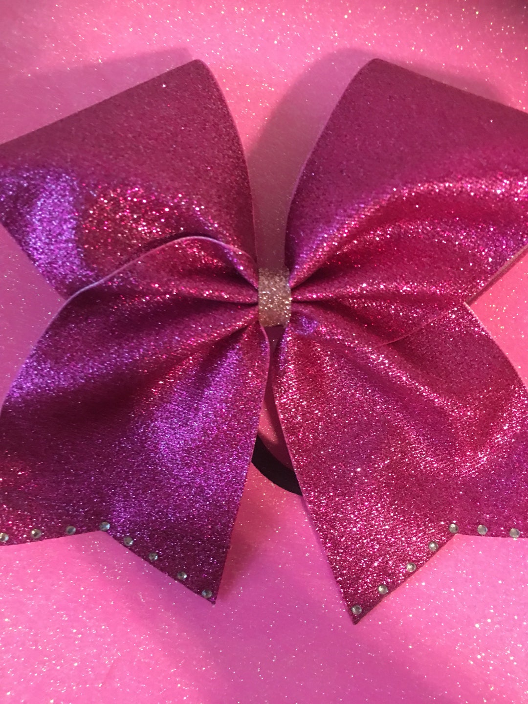 Hot Pink Glitter Cheer Bow,pink Bow, Hot Pink Bows - Etsy