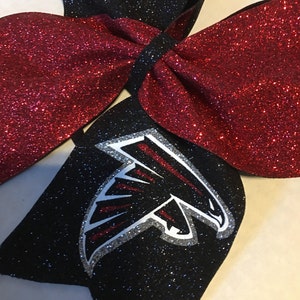 Falcons Cheer Bows- Atlanta Cheer Bow- Cheer Bow- Red and Black Cheer ...