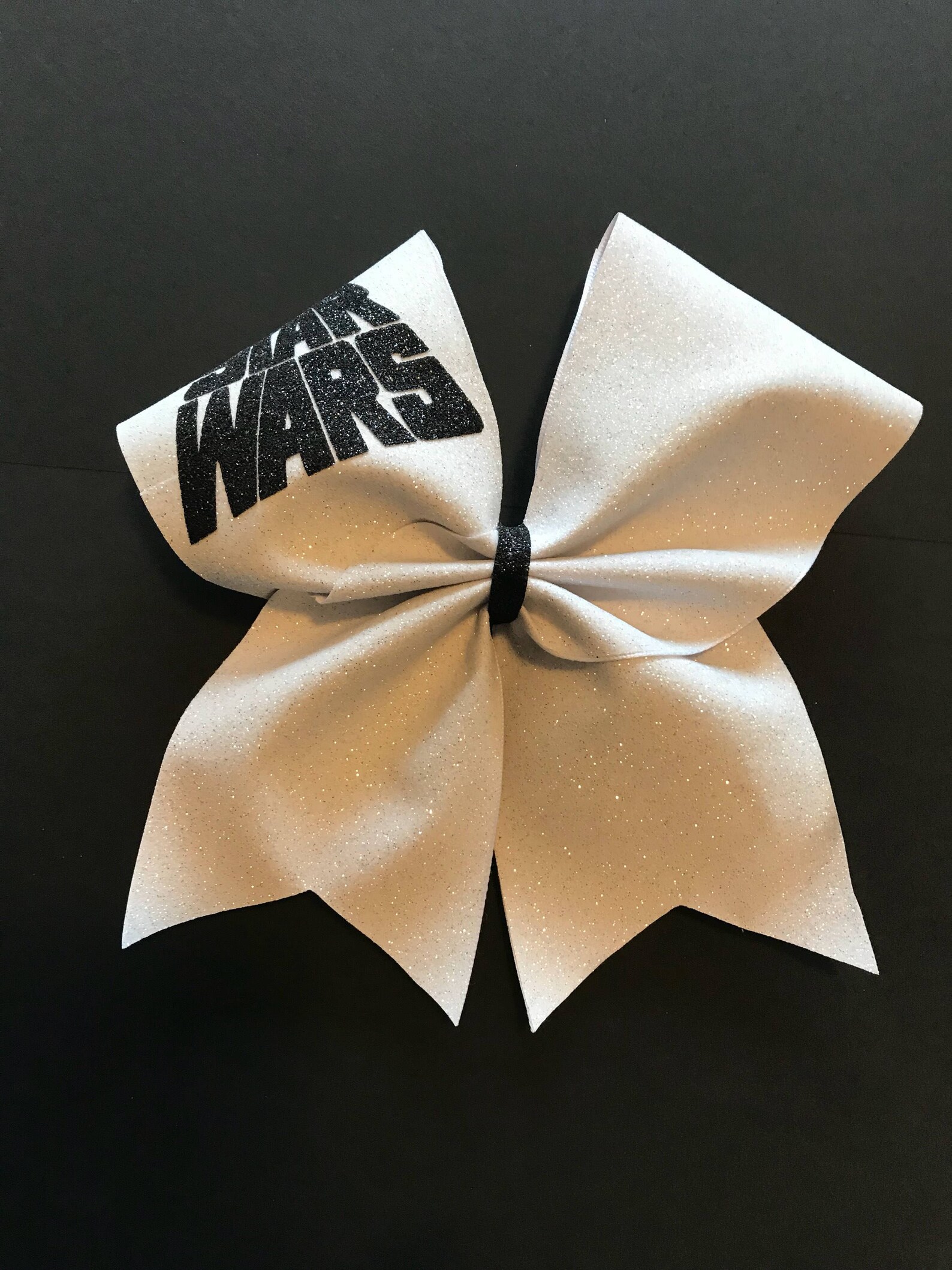 Star Wars Glitter Cheer Bow-glitter Cheer Bow- White and Black Cheer ...