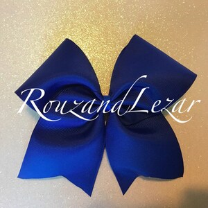 Classic Royal Blue Cheer Bow-simple Cheer Bow- Softball Bows- Royal ...