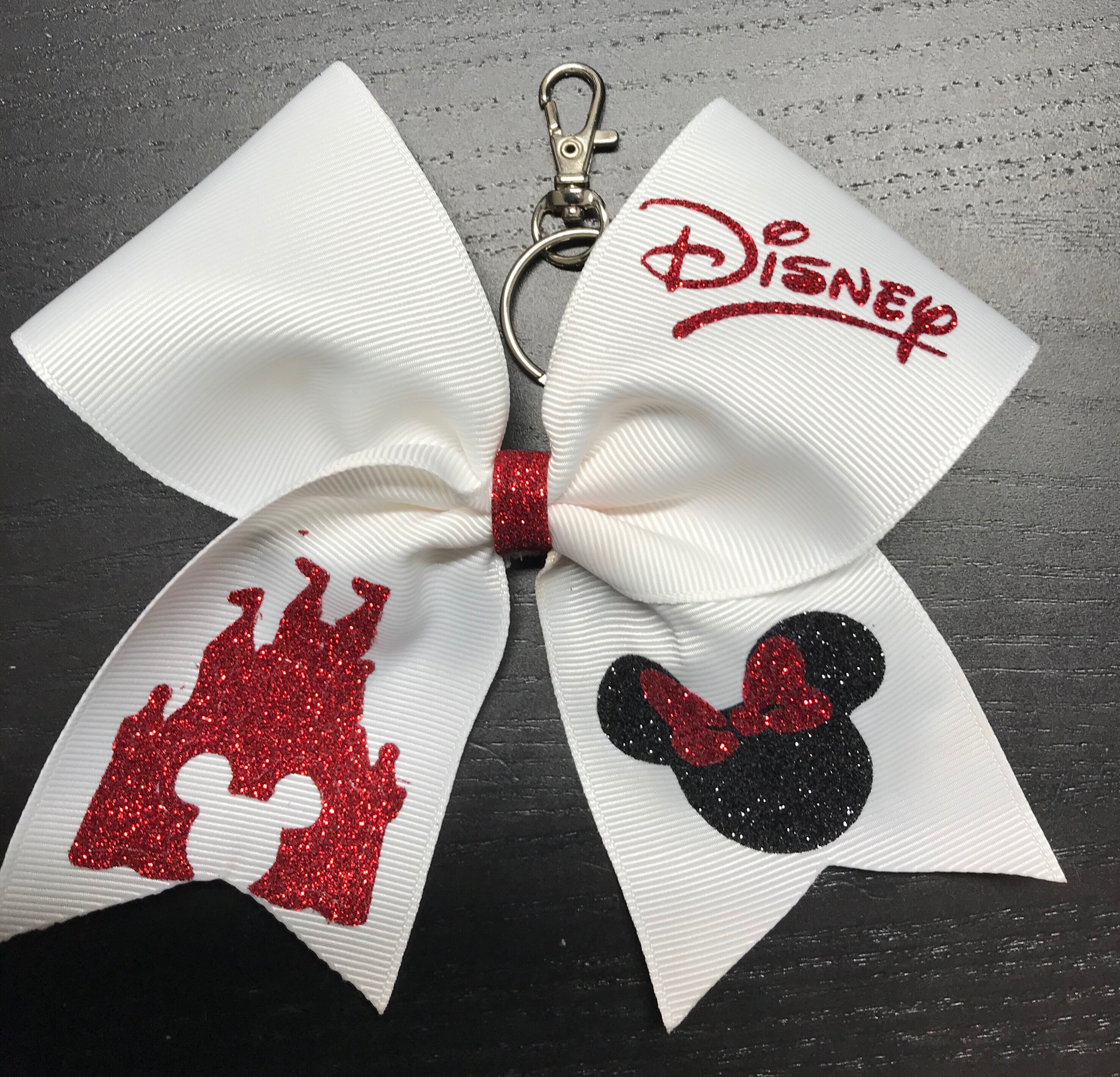 Personalized Cheer Bow Keychains Disney Keychain | Etsy