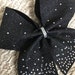 Black Rhinestones Cheer Bow Black Glitter Cheer Bow - Etsy