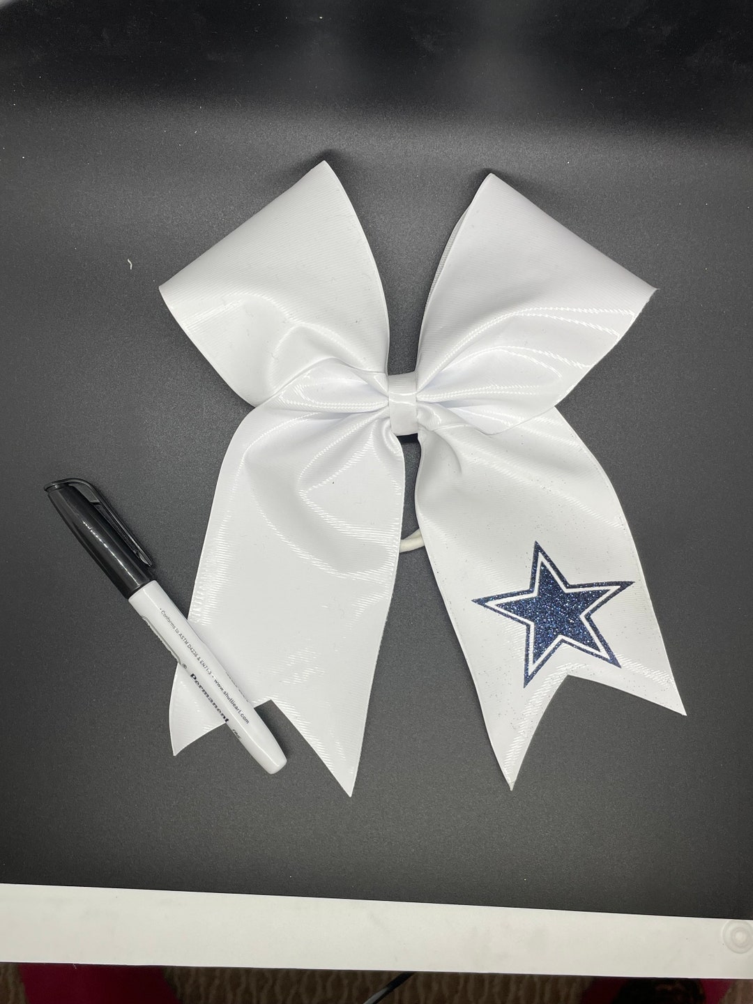 Autograph White Cheer Bow MARKER INCLUDED -white Bow, White Cheer Bow ...