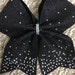 Black Rhinestones Cheer Bow Black Glitter Cheer Bow - Etsy