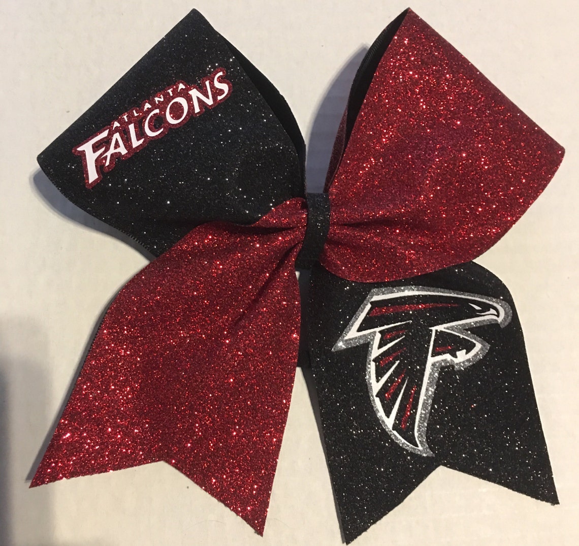 Falcons Cheer Bows- Atlanta Cheer Bow- Cheer Bow- Red and Black Cheer ...