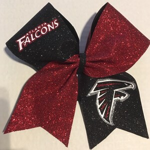 Falcons Cheer Bows- Atlanta Cheer Bow- Cheer Bow- Red and Black Cheer ...