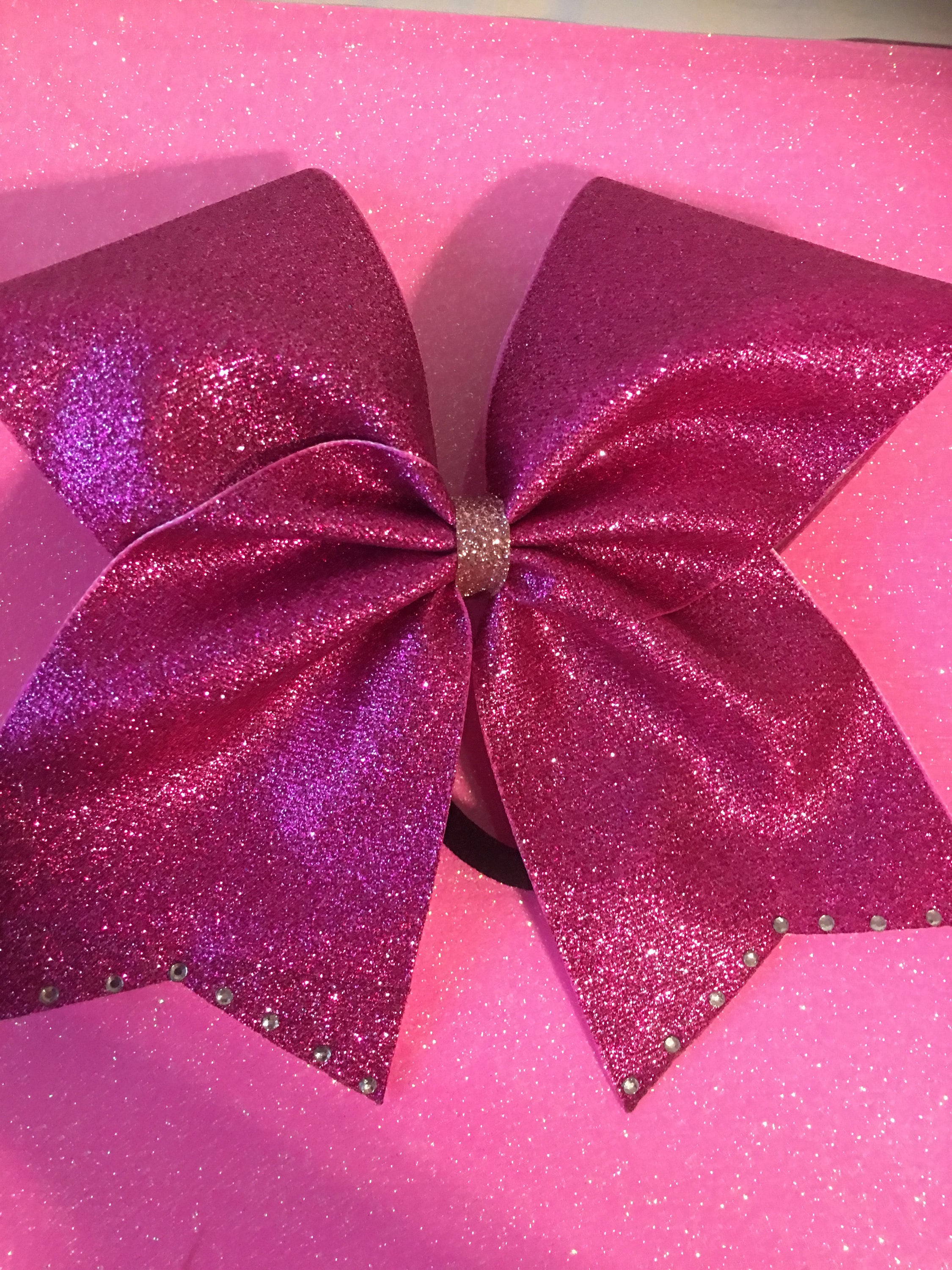 Hot Pink Glitter Cheer Bowpink Bow Hot Pink Bows - Etsy