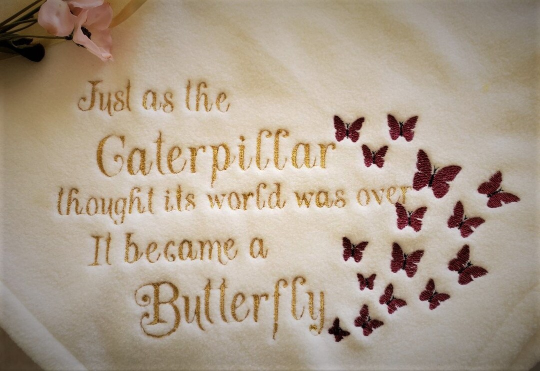 Chemo Comfort Blanket Embroidered With Inspirational Verse. - Etsy