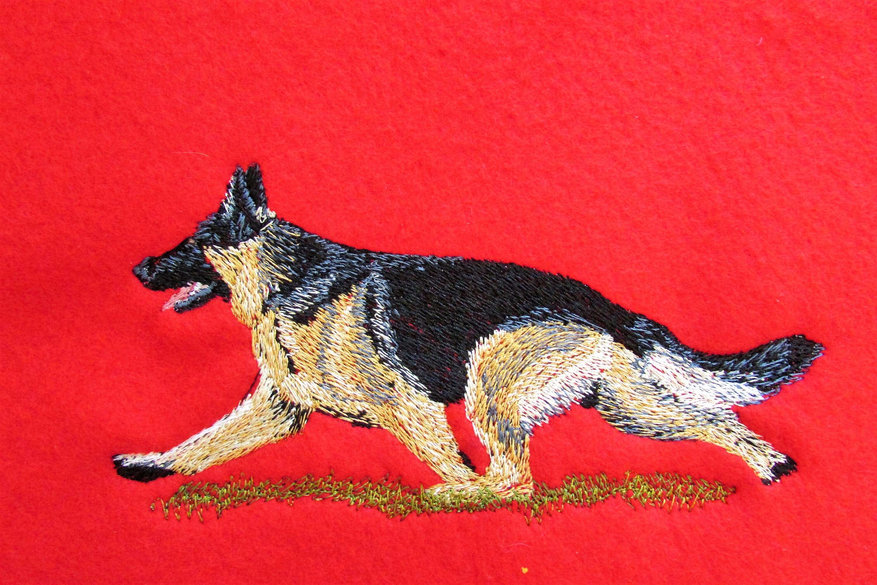 German Shepherd Embroidered Fleece Throw/blanket - Etsy