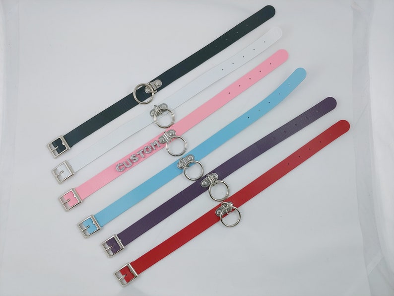 CUSTOM Rhinestone Mature Bdsm Collar Fetish Kinky Ddlg Adult - Etsy