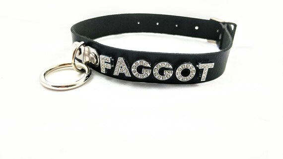 Faggot Rhinestone Mature Bdsm Collar Fetish Kinky Ddlg Adult - Etsy