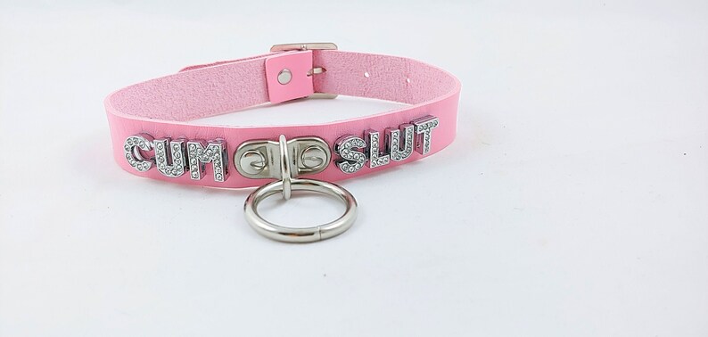 Cumslut Rhinestone Mature Bdsm Collar Fetish Kinky Ddlg Adult Etsy