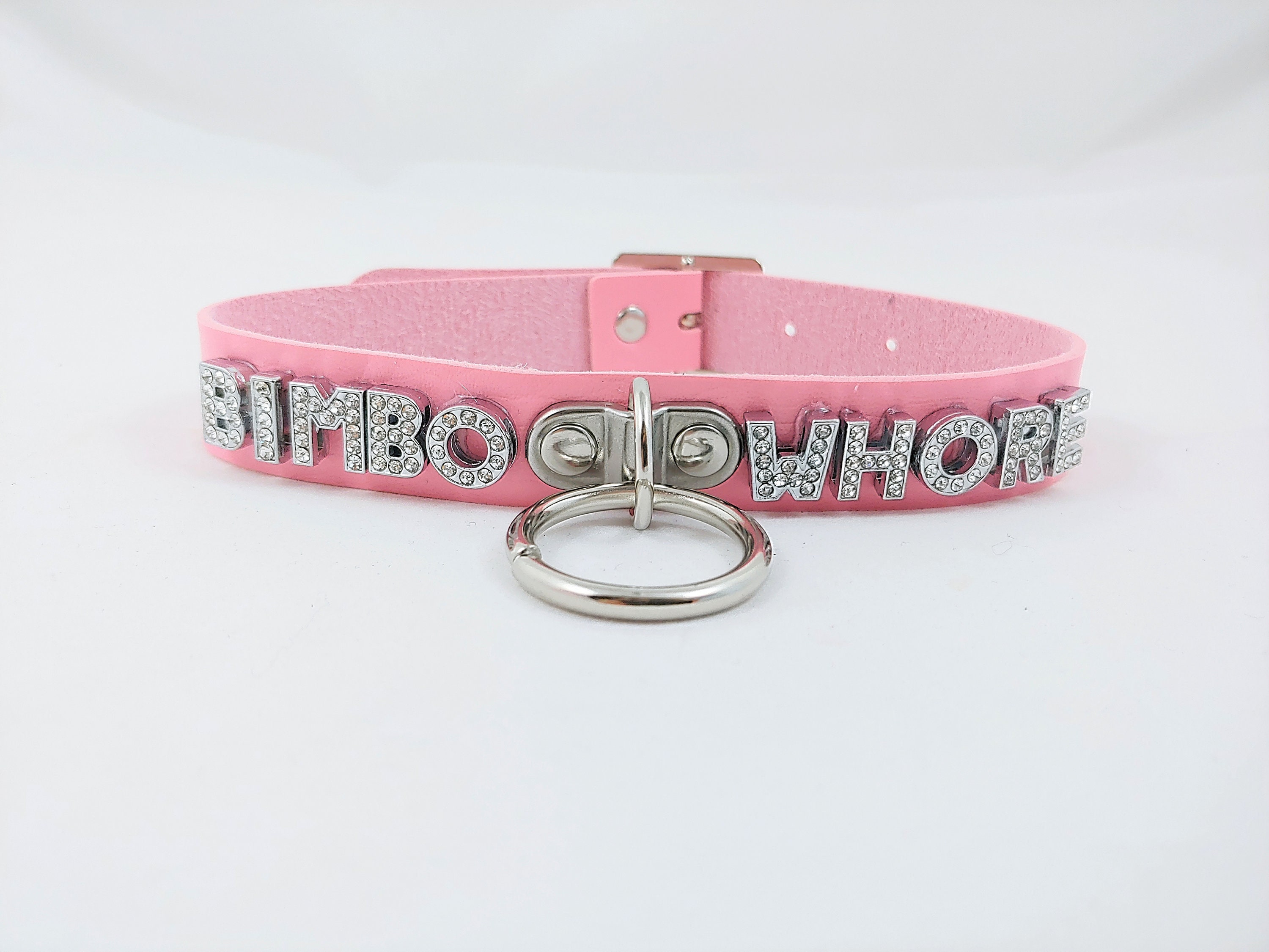 Bimbo Whore Rhinestone Mature Bdsm Collar Fetish Kinky Ddlg Etsy