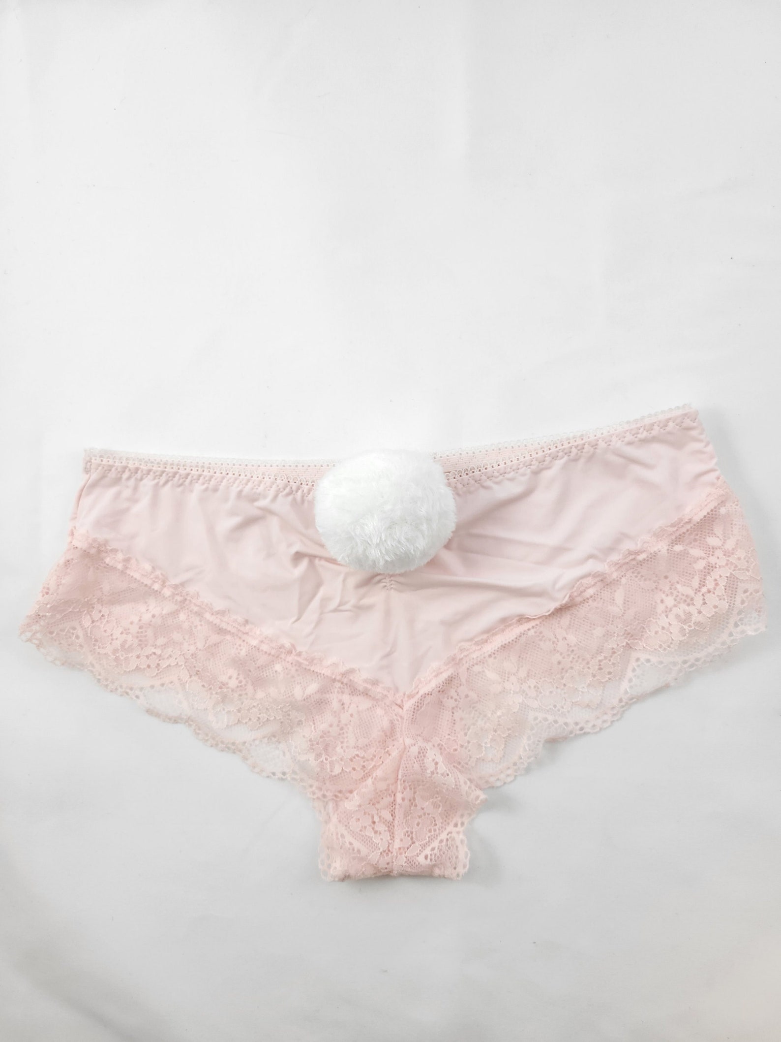 Pastel Pink Clip On Bunny Tail Panties Etsy