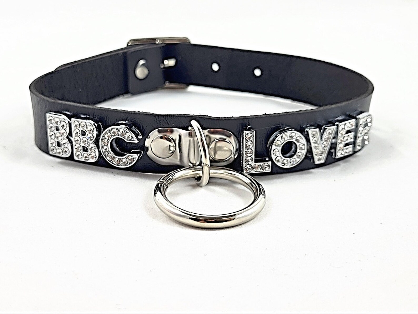 Bbc Lover Rhinestone Mature Bdsm Collar Fetish Kinky Ddlg Etsy