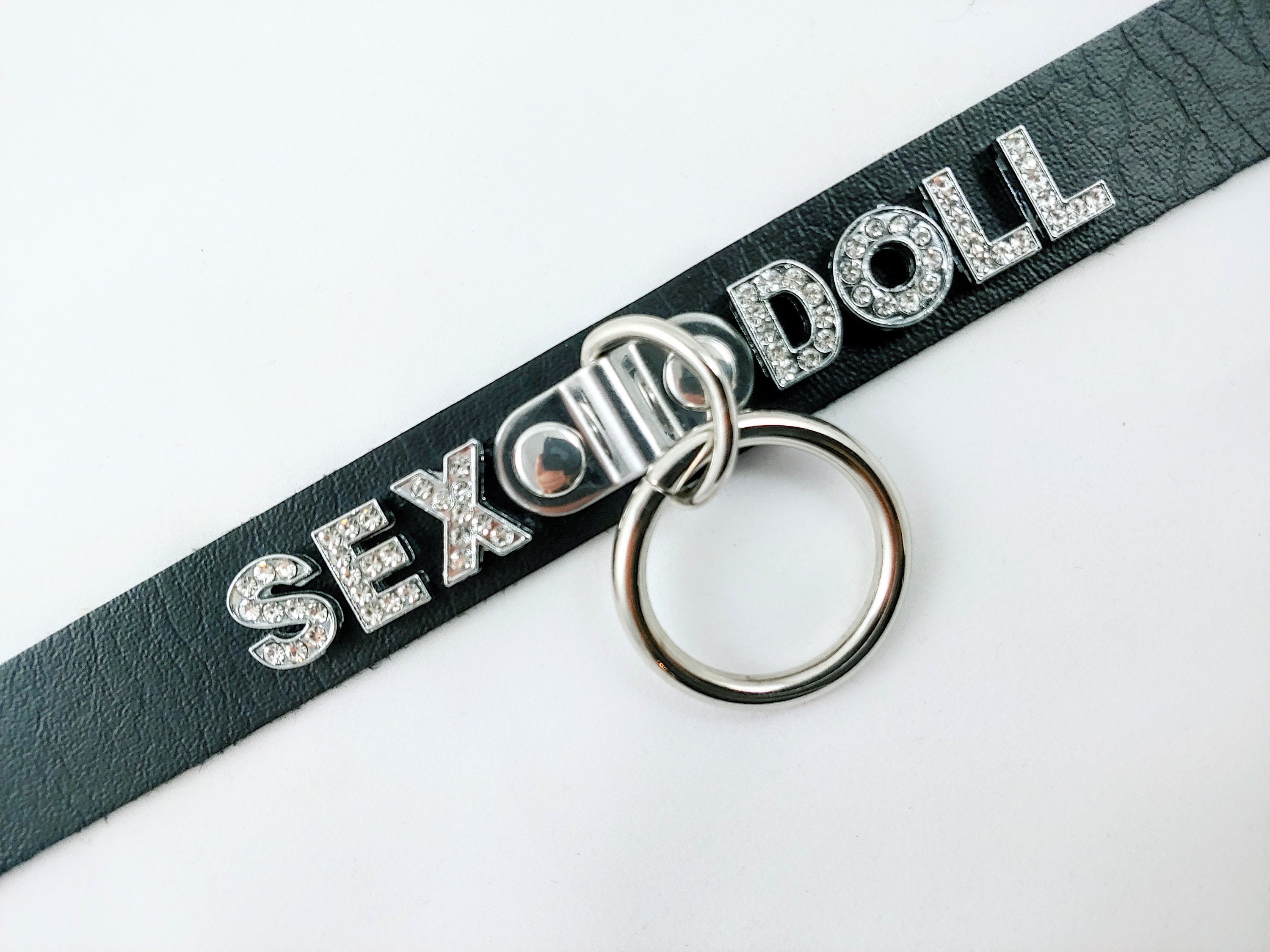 Sex Doll Abdl Rhinestone Mature Bdsm Collar Fetish Kinky Ddlg Etsy