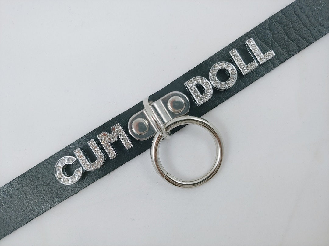 Cum Doll Abdl Rhinestone Mature Bdsm Collar Fetish Kinky Ddlg Etsy