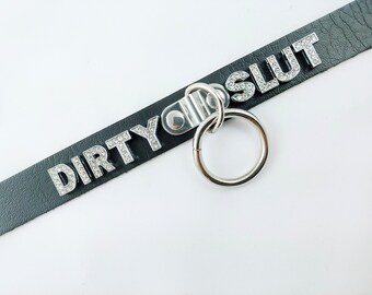 Dirty Slut Collar - Etsy
