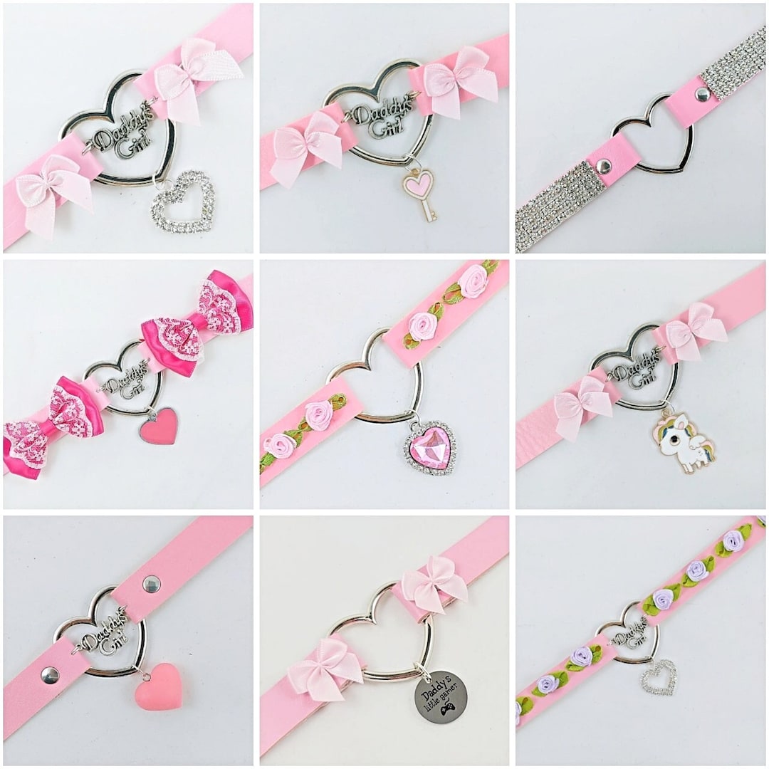 Custom Pastel Pink Daddys Girl Collar. - Etsy