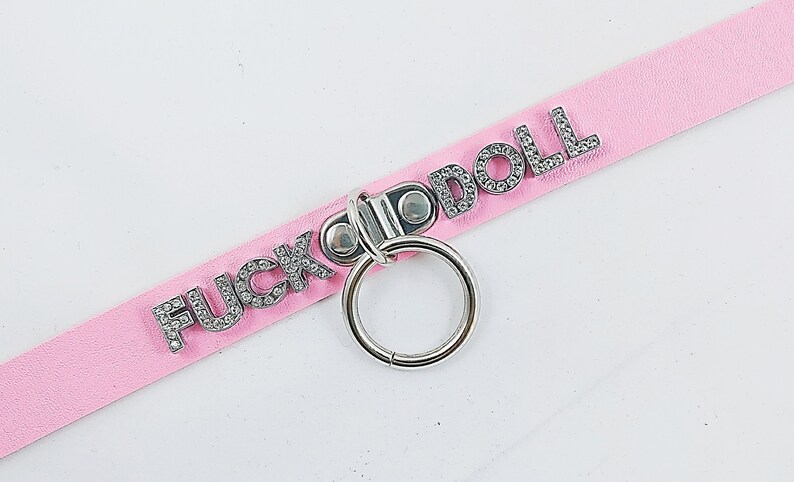 Fuck Doll Rhinestone Mature Bdsm Collar Fetish Kinky Ddlg Etsy