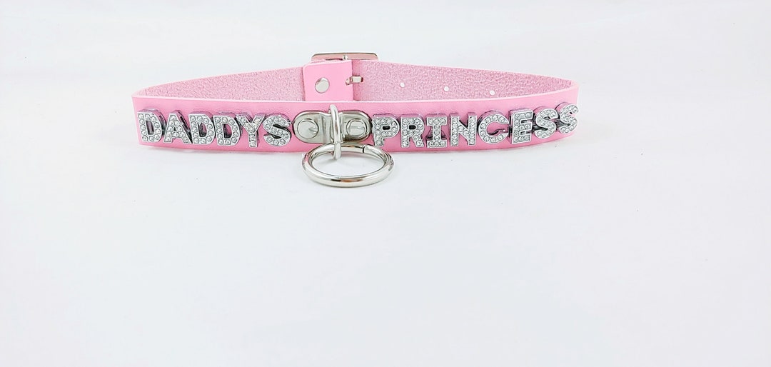 Daddys Princess Rhinestone Mature Bdsm Collar Fetish Kinky Ddlg Adult