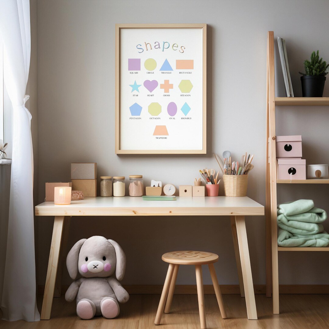 Montessori Shapes Educational Poster for Kids | Printable Poster ...