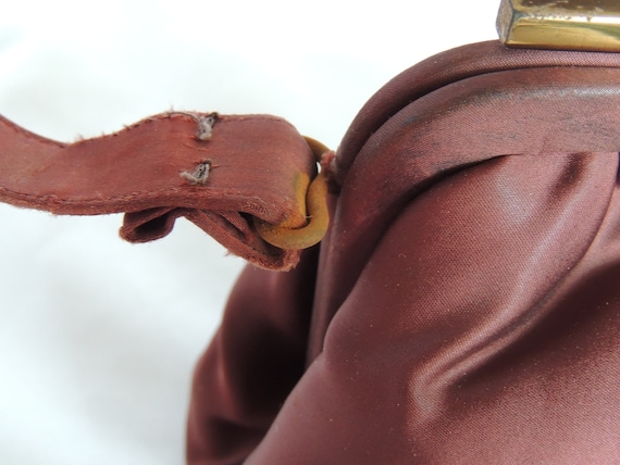 Vintage 1930's Antique Burgundy Red Silk Purse Evenin… - Gem