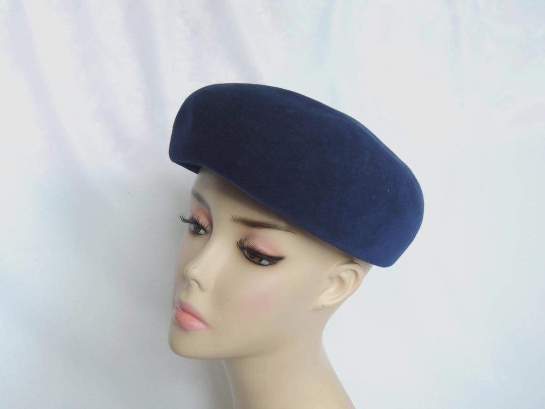 Vintage Borsalino Royal Blue Wool Felt Toque/beret Style Hat - Etsy