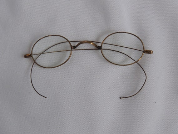 Antique Round Gold Spectacles Eye Glasses Eyewear Pre… - Gem