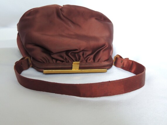 Vintage 1930's Antique Burgundy Red Silk Purse Evenin… - Gem