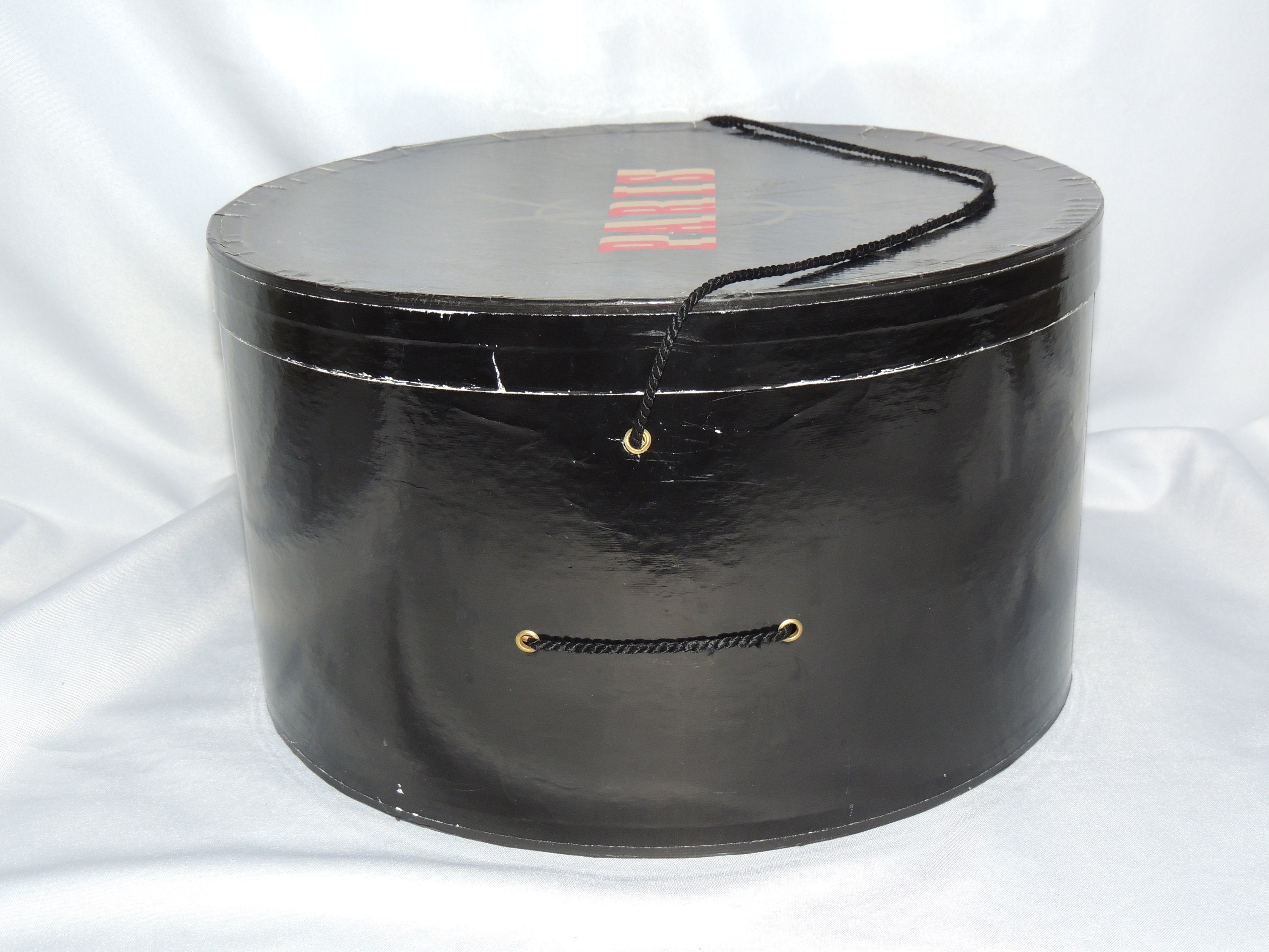 Rare!!! Vintage Yves St. Laurent YSL Large Black Designer Hat Box With ...
