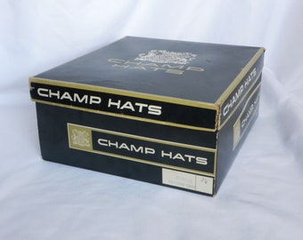 Vintage Gold Hat Box - Etsy