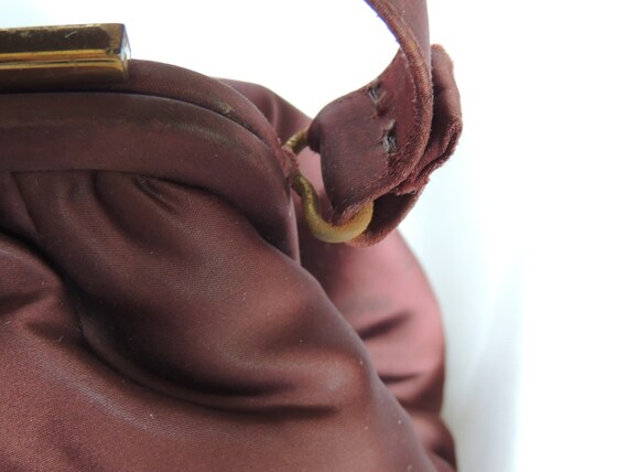 Vintage 1930's Antique Burgundy Red Silk Purse Evenin… - Gem