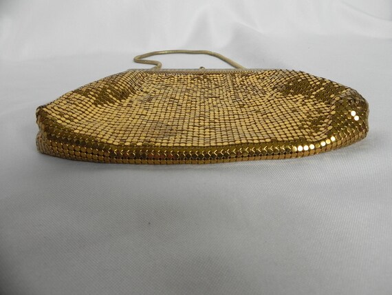 Whiting and Davis Gold Mesh Handbag Purse Evening Bag - Gem