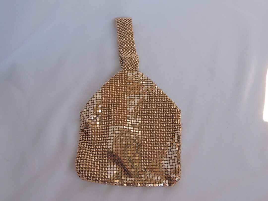 Vintage Gold Mesh and Beaded Evening Bag Handbag Purse by Y & S for ...
