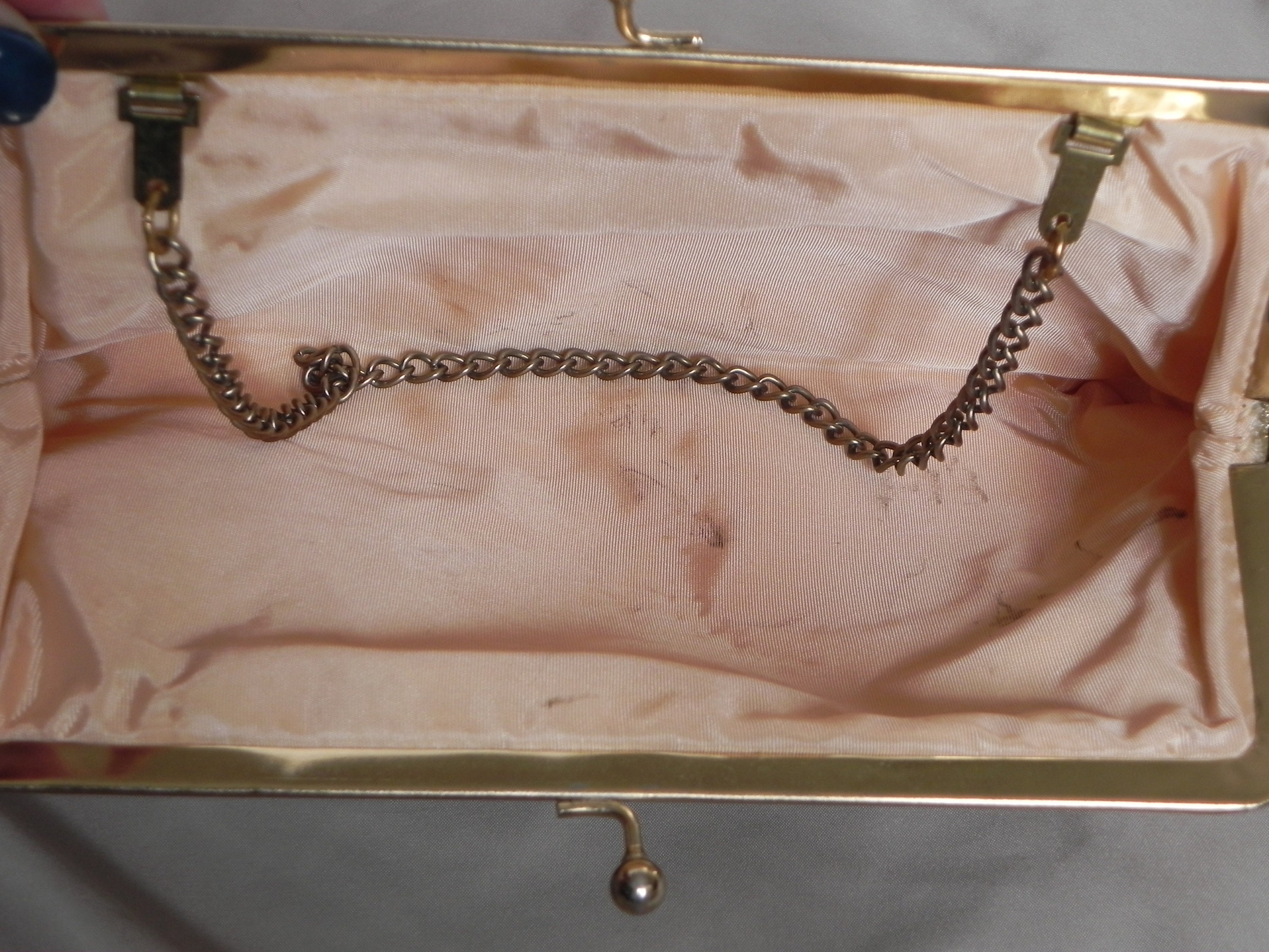 Gold Metallic Clutch Purse Handbag Evening Bag With Matching Etsy