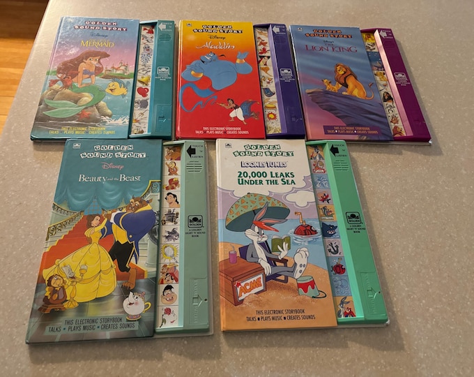 Five Vintage 1990s Disney Golden Sound Story Books Good Condition - Etsy