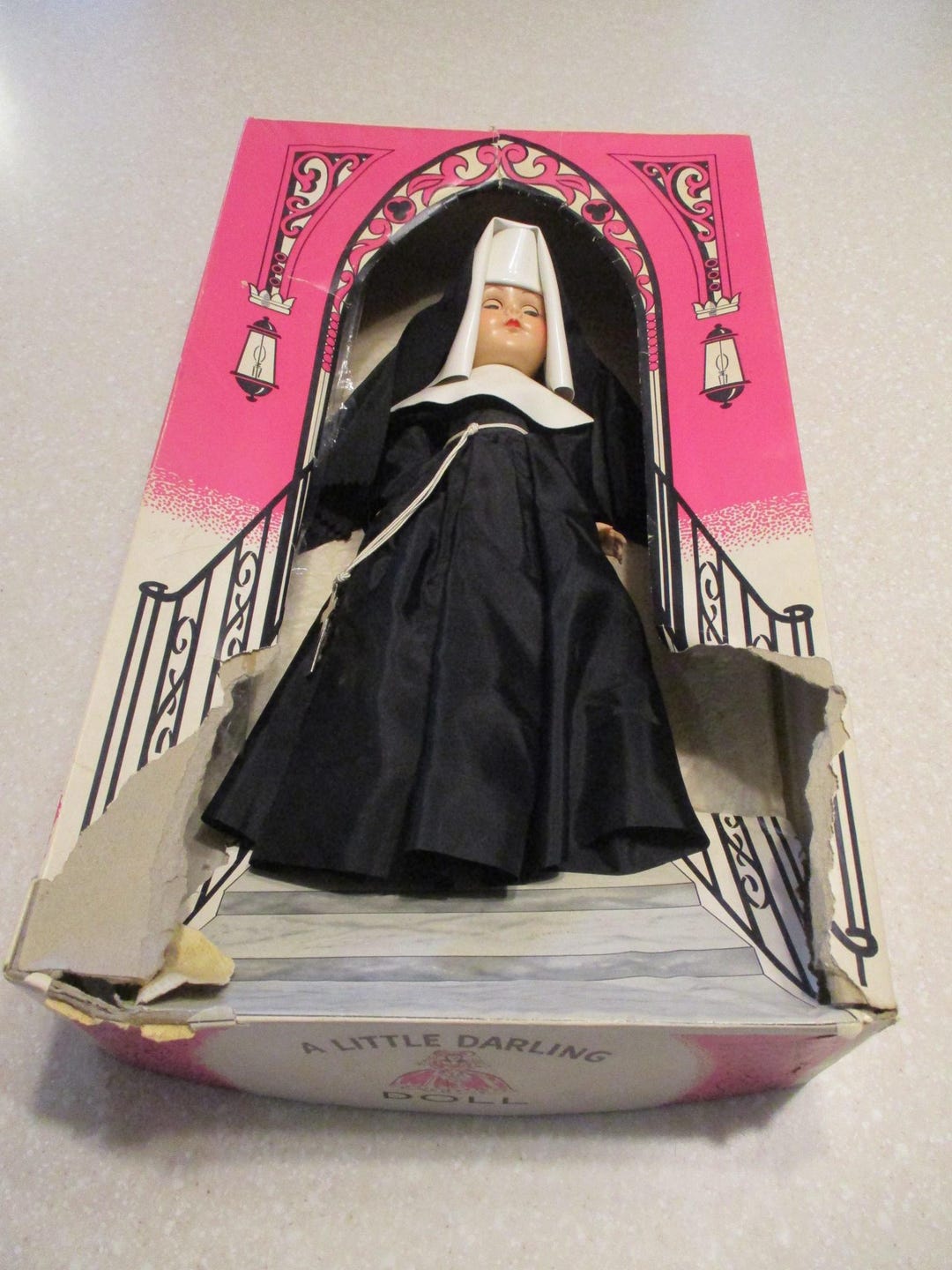 VINTAGE 1950's Little Darling Doll, Nun Dressed in Habit, in Box - Etsy
