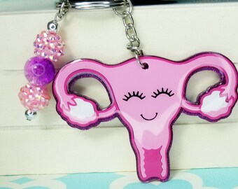 Uterus Keychain | Etsy