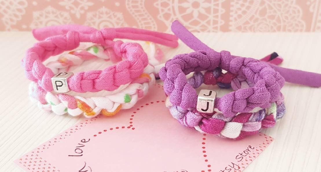 Twin girls ID bracelets Cotton bracelets for babies Tell | Etsy