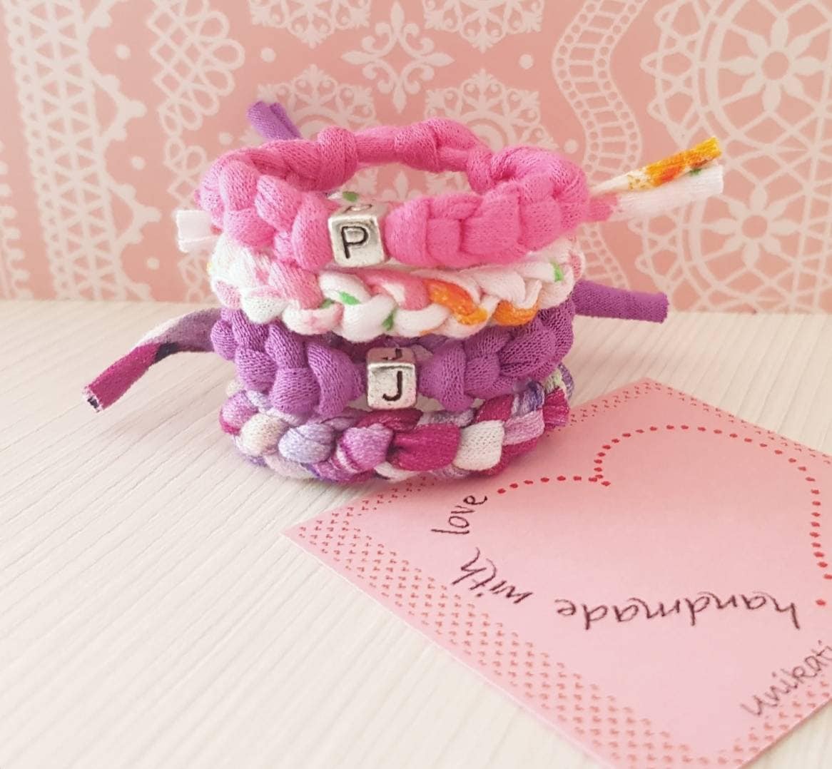 Twin girls ID bracelets Cotton bracelets for babies Tell | Etsy