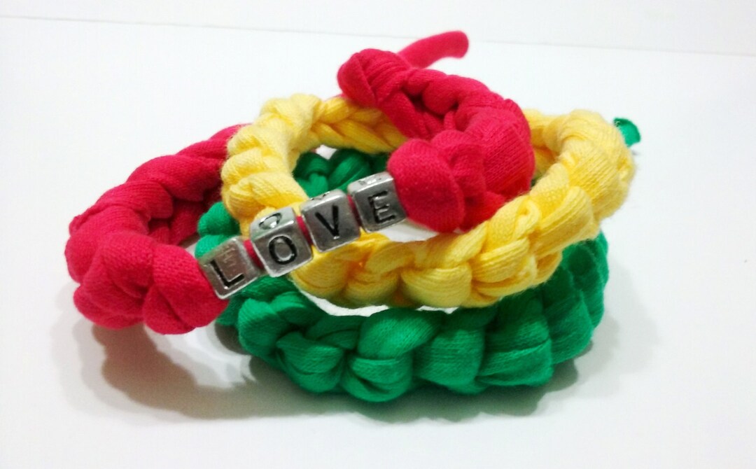 RASTA Bracelet Set Charm Bracelet Jamaican Bracelt Mens Womans Kids ...